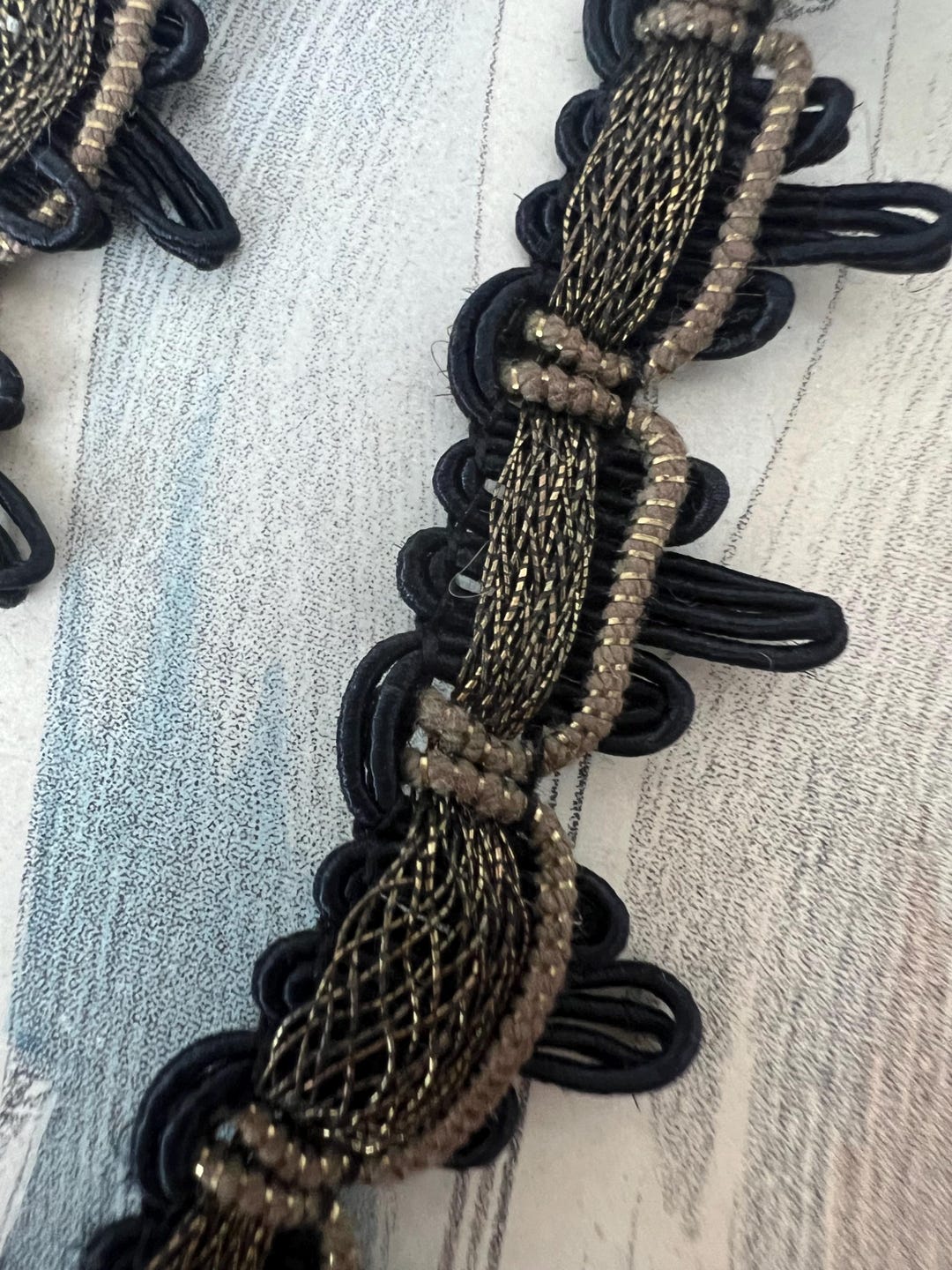 BTY Antique Metal Gold Gimp Trim. Deadstock Bty. Military ...