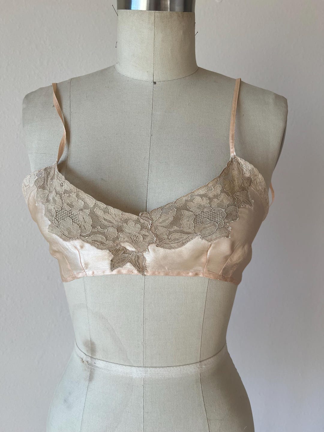 1920s 1930s Silk and Lace Bra; Original for Collection - Etsy