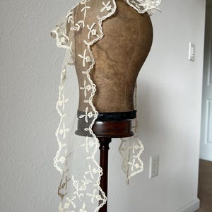 Antique Handmade Lace Lappet. Applied Bobbin Lace. - Etsy