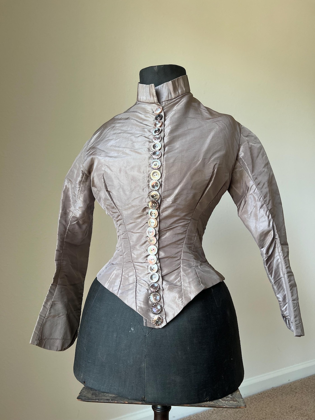 1880s 1870s Silk Bodice Bodice. Sea Foam. as Is. - Etsy