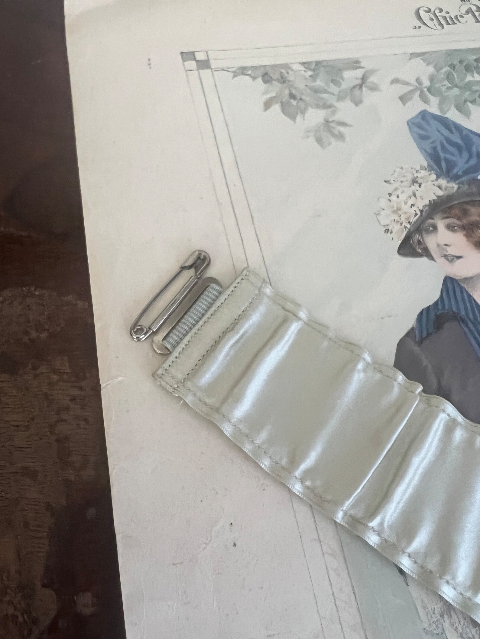 1900s 1910 Silk Ribbon Garter Orphan. Elastic - Etsy