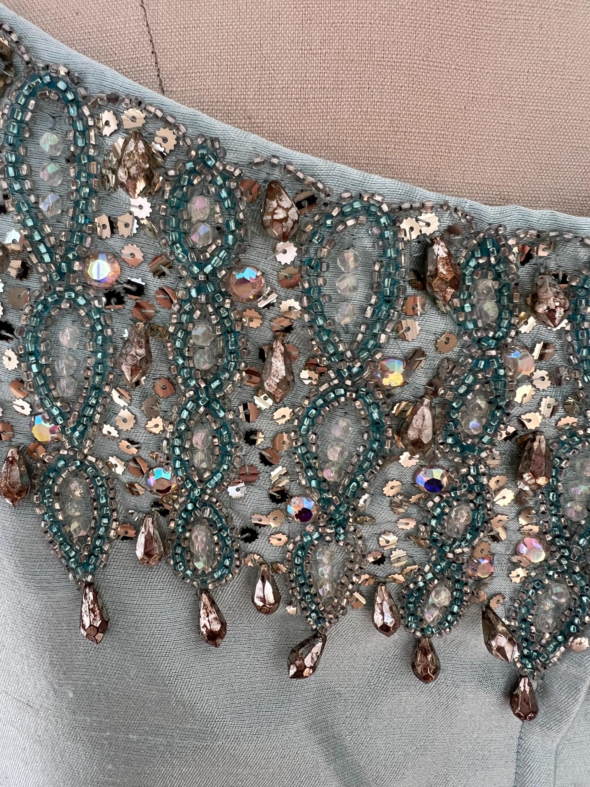 1960s Cameo Label Evening Gown Teal Seafoam Blue. Medium Large - Etsy