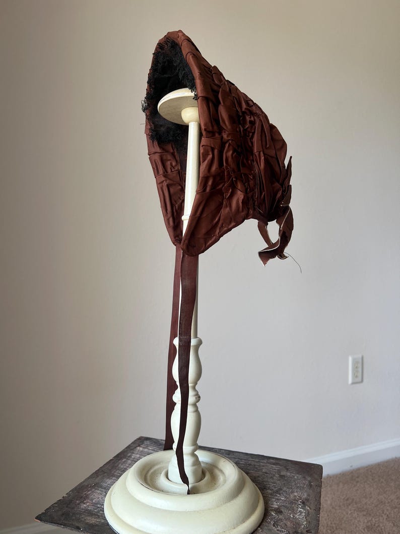 1860s 1850s Original Civil War Silk Spoon Bonnet Child. for Study ...