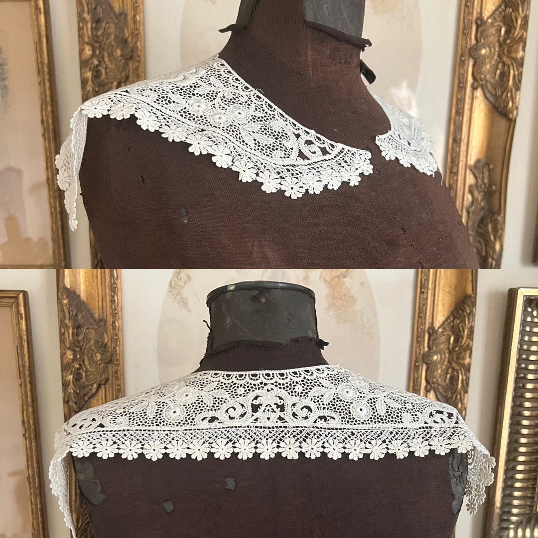 Antique Edwardian Lace Collar. Machine Made - Etsy