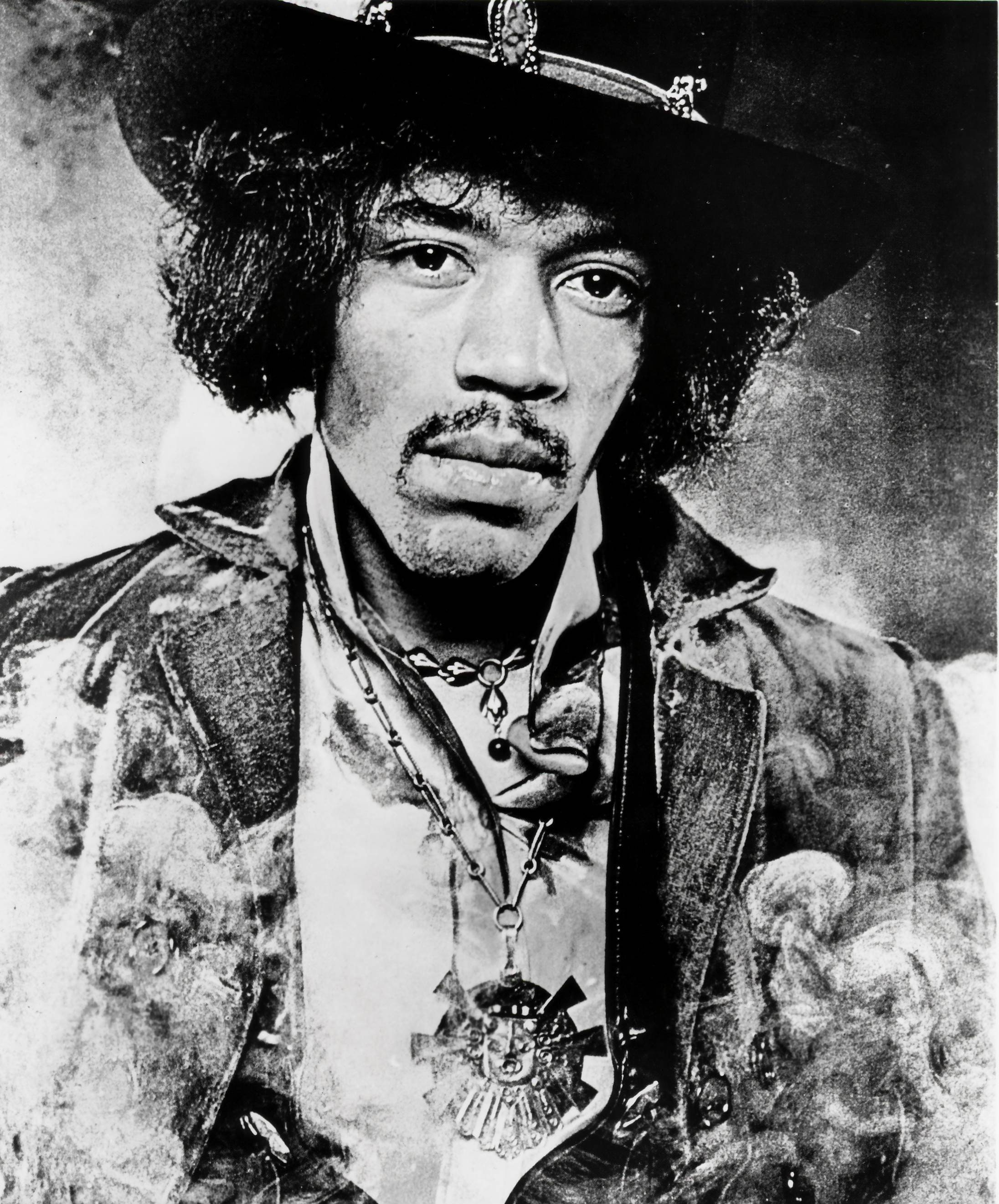 Jimi Hendrix Poster Black And White