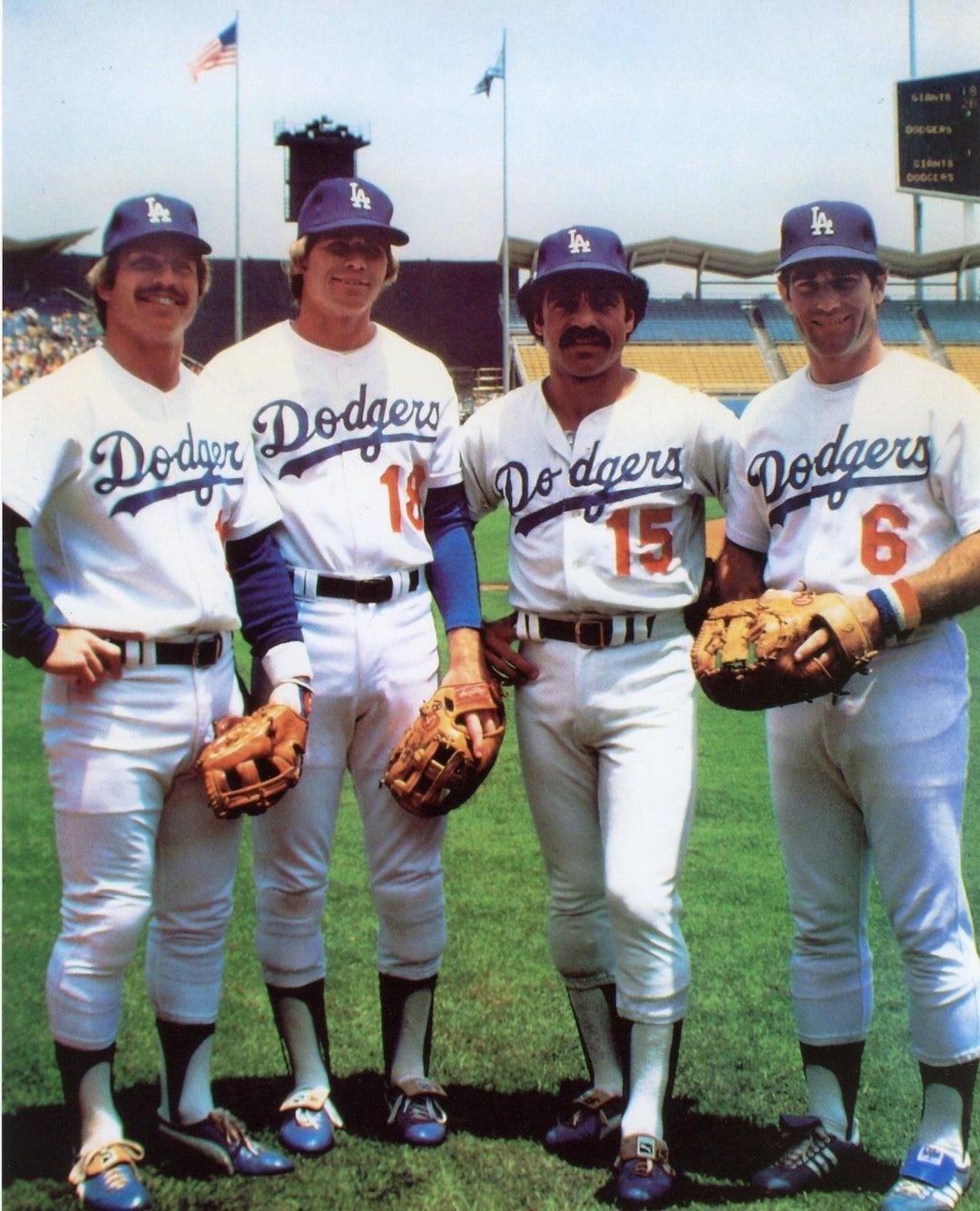 Los Angeles LA Dodgers Photo 1970's Infield Cey Russell Lopes Garvey ...
