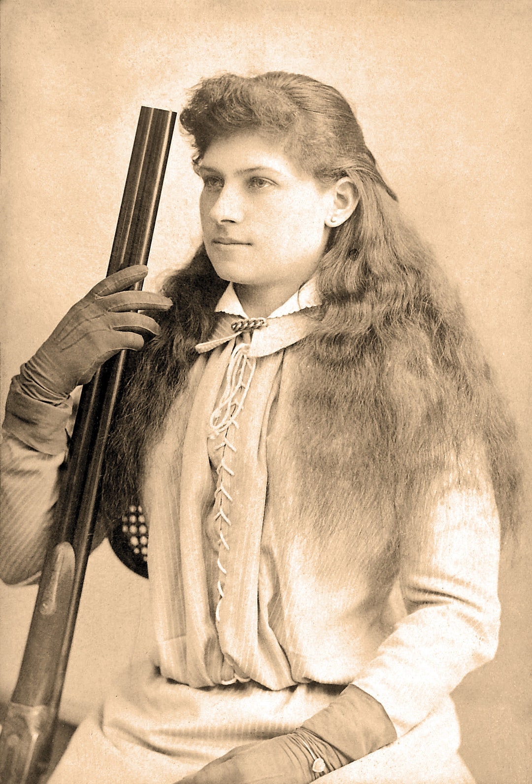 Annie Oakley Gun Rifle 1888 Photo American Sharpshooter Western 8x12 ...