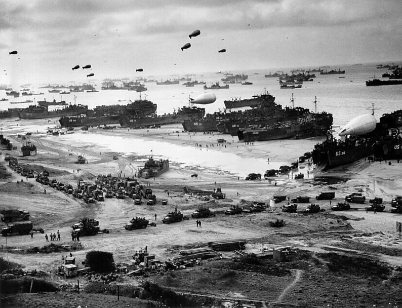 D-day and D-day Plus 1 Normandy Poster Art Set Photo WWII - Etsy
