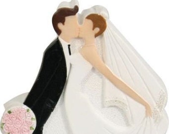 WEDDING CAKE TOPPER Bride and Groom Veil Keepsake Decorations Cake ...