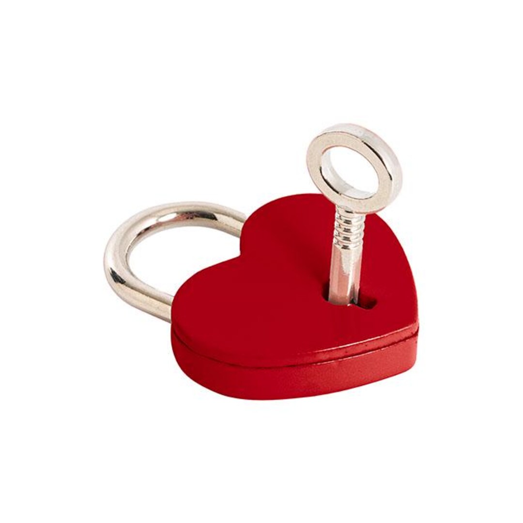 Red Heart Padlock With Key: Wishing Well Love Lock - Etsy