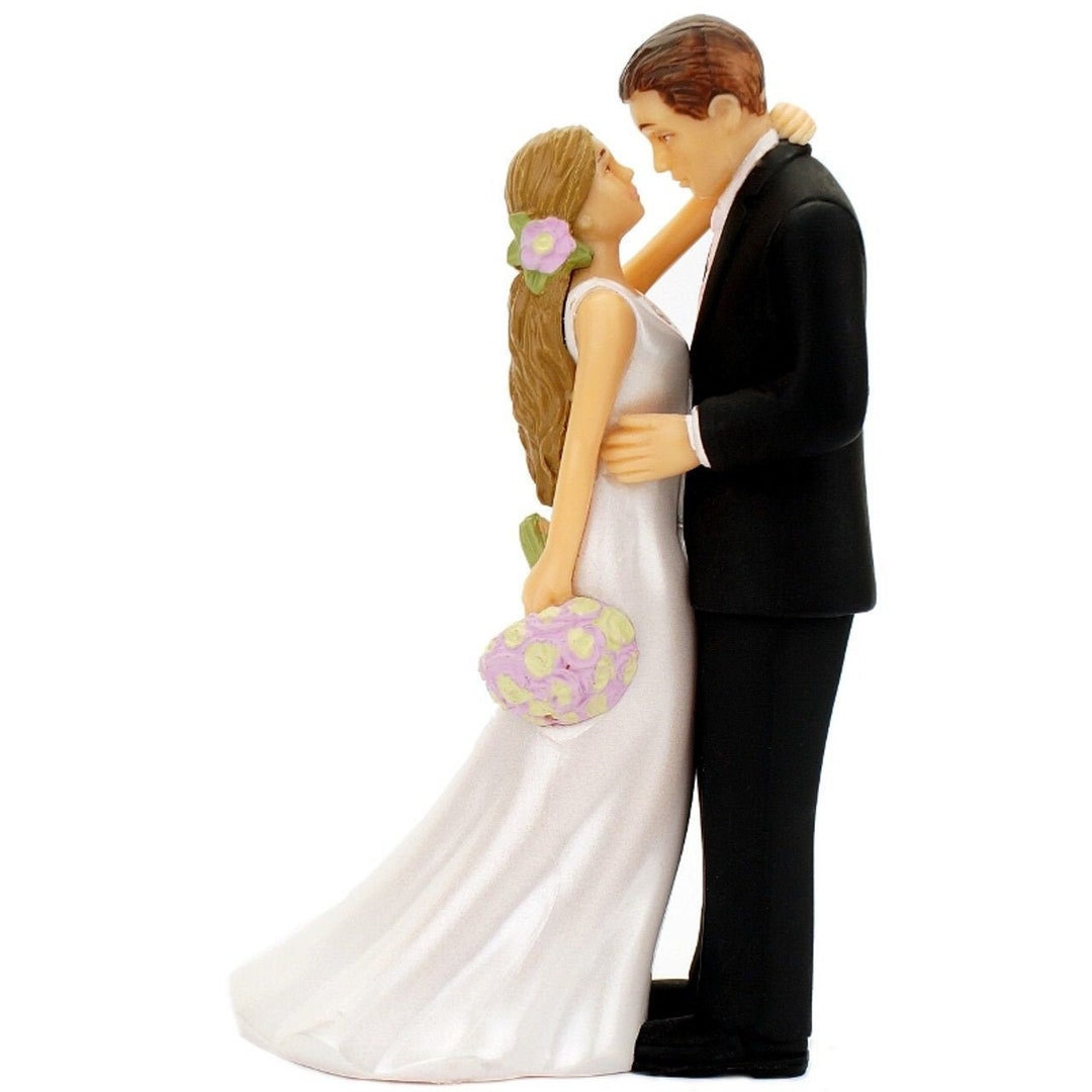 WEDDING CAKE TOPPER Bride and Groom Flowers Bouquet Keepsake - Etsy