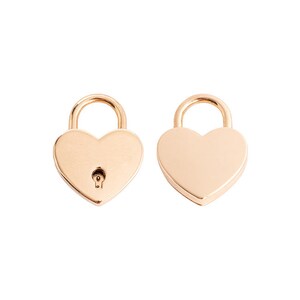 HEART PADLOCK With KEY | Gold | Heart Shape Love Lock for Wishing Well ...
