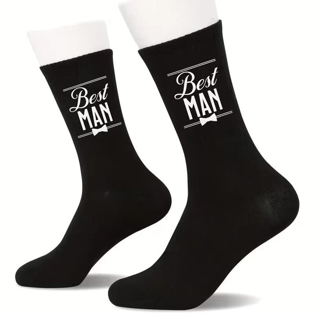 WEDDING SOCKS Best Man Gift From the Groom Groomsman Bridal Party ...