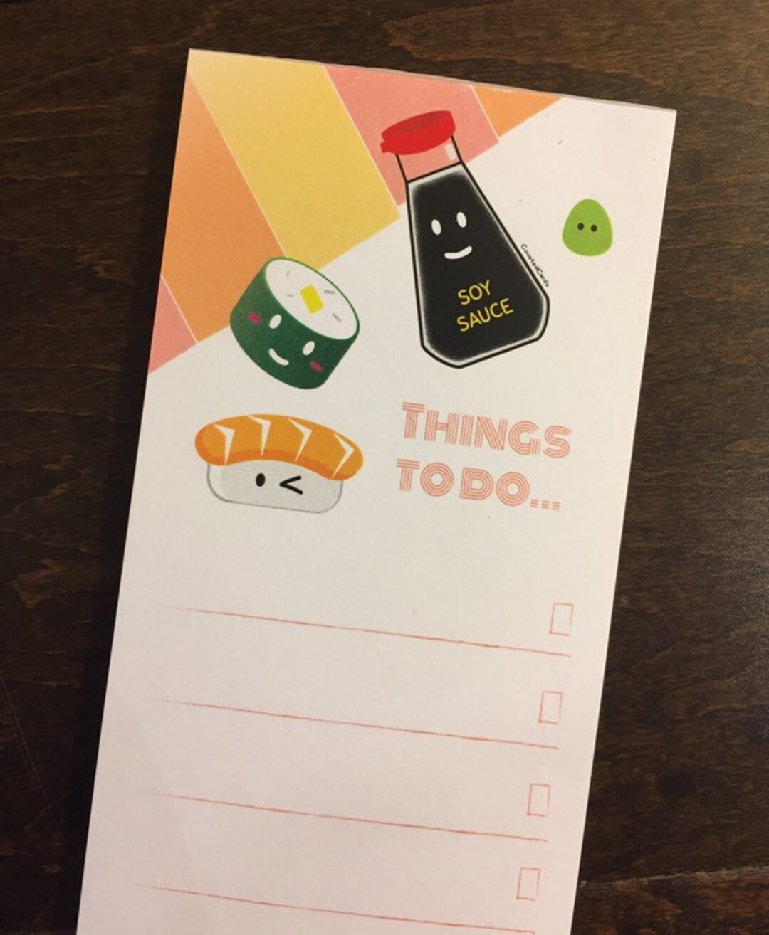 Sushi Notepad / Cute Notepads / Kawaii - Etsy