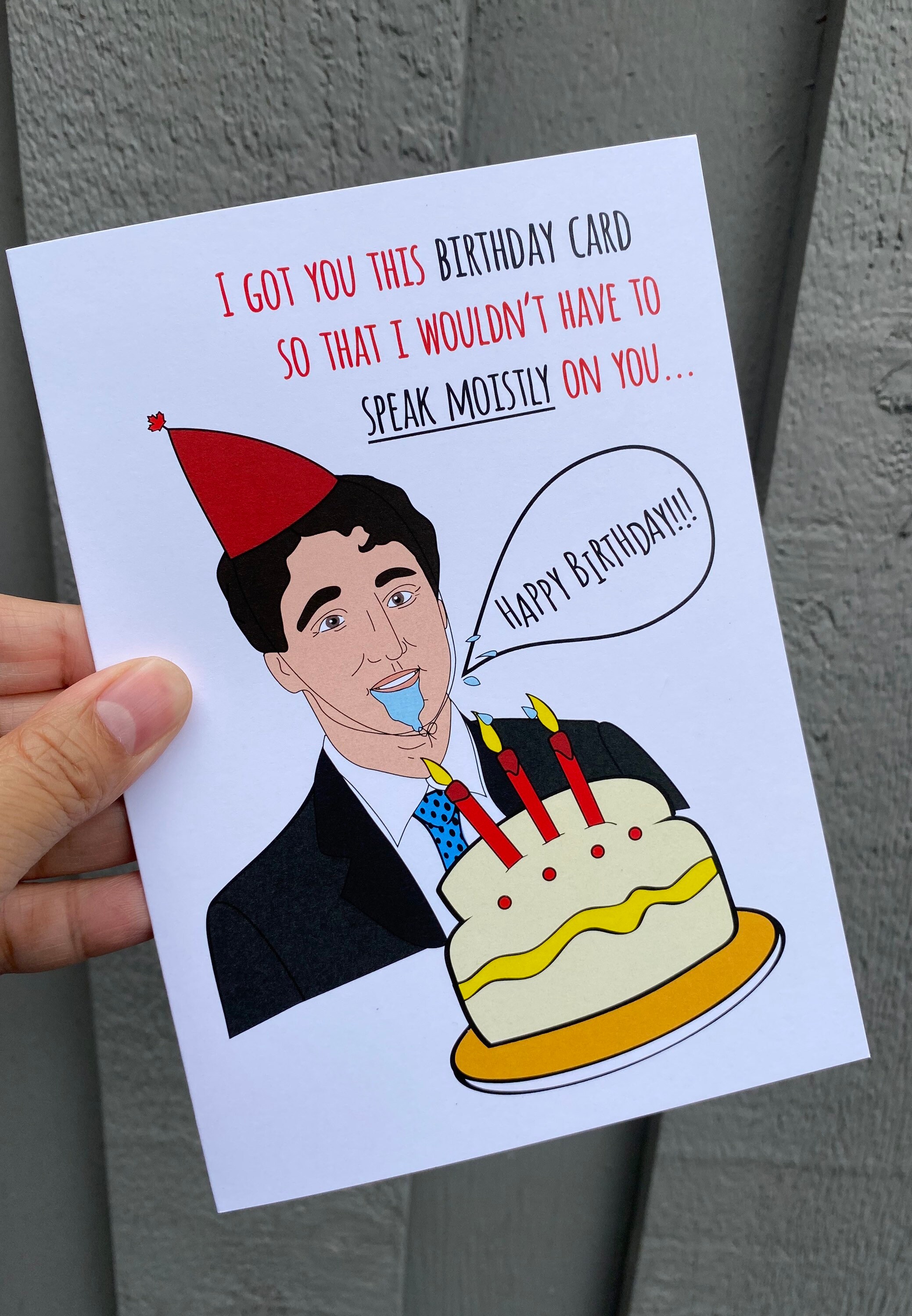 Justin Trudeau Birthday Card / Funny Birthday Card / Speak | Etsy Canada
