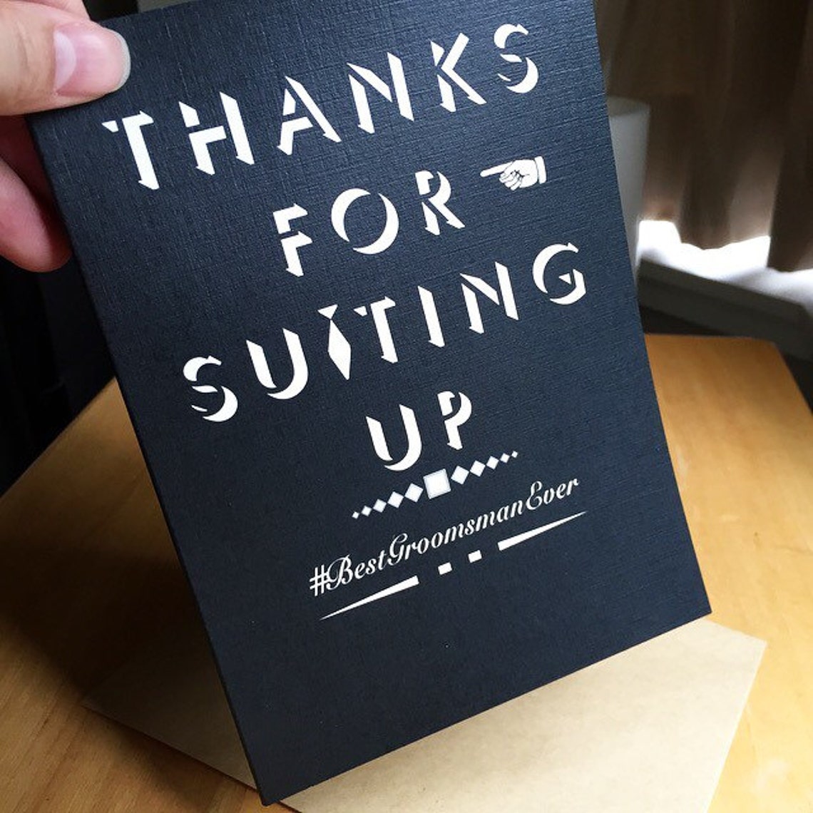 Thank You Card For Groomsman Or Best Man-Thanks For Suiting up | Etsy