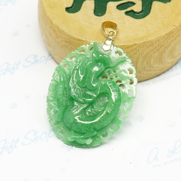 Jade Gold Pendant - Etsy