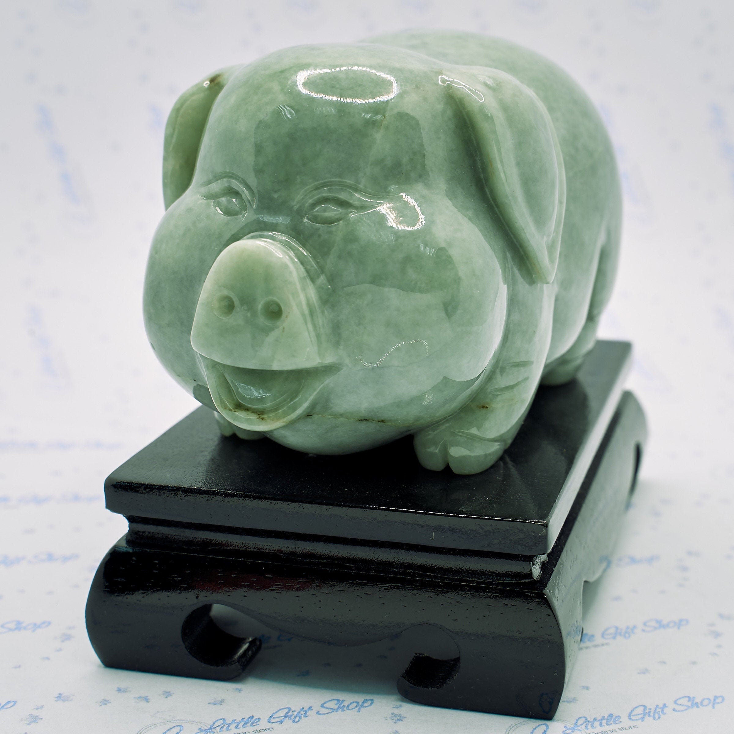 Pig Home Decor Carved Animal Natural Green Jade Jadeite | Etsy