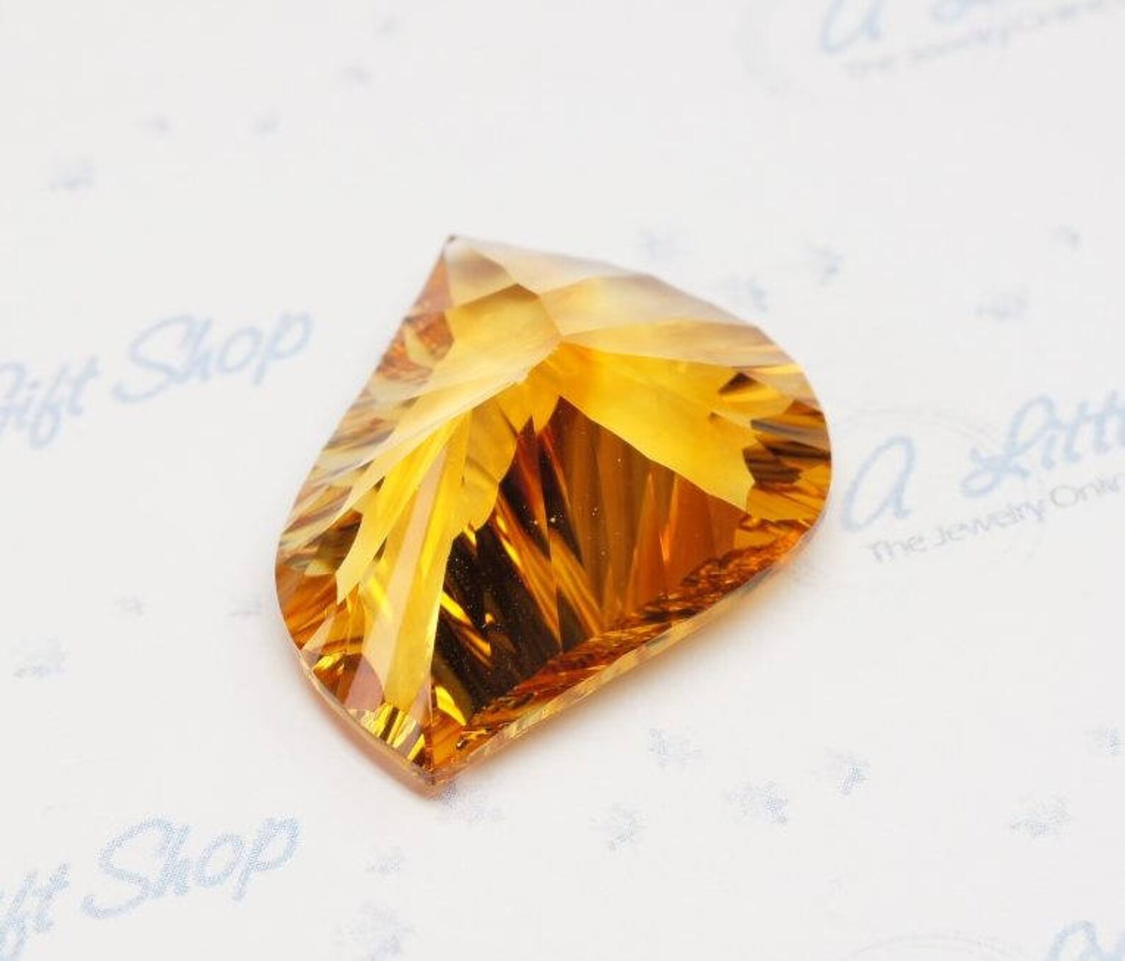 Loose Big Size of Yellow Citrine Stone With Fancy Cutting / - Etsy