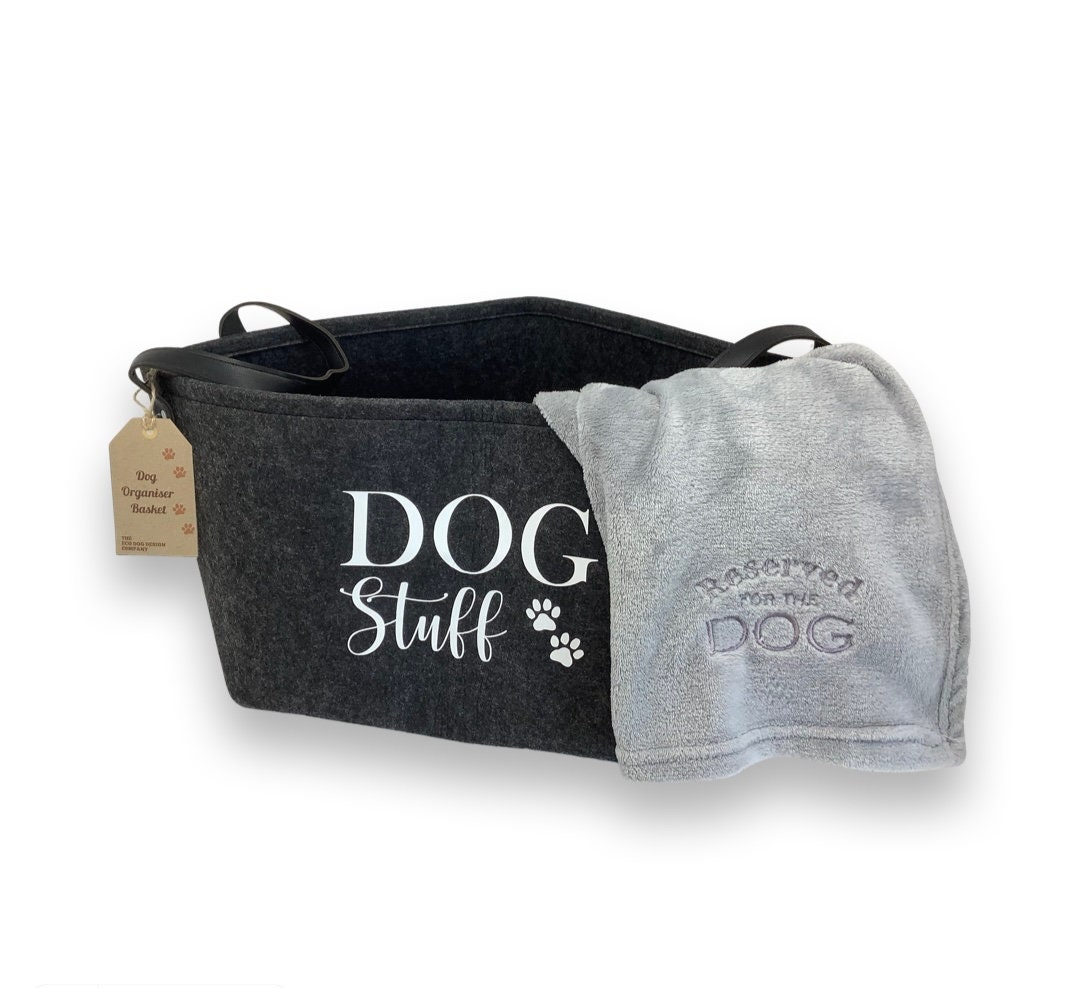 Dog Storage Basket, Organisation Box for Dog Blanket or Dogs Toys, Felt ...