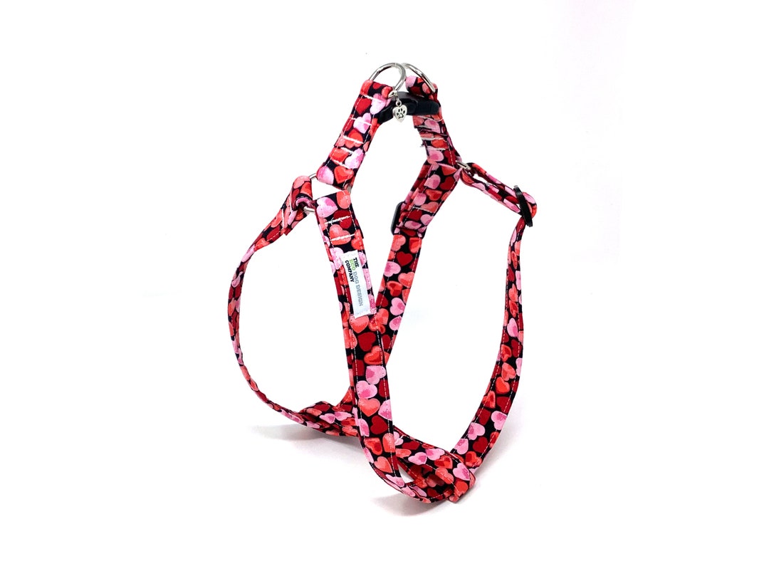 Red and Pink Heart Dog Harness, Love Hearts Dog Harness - Etsy UK
