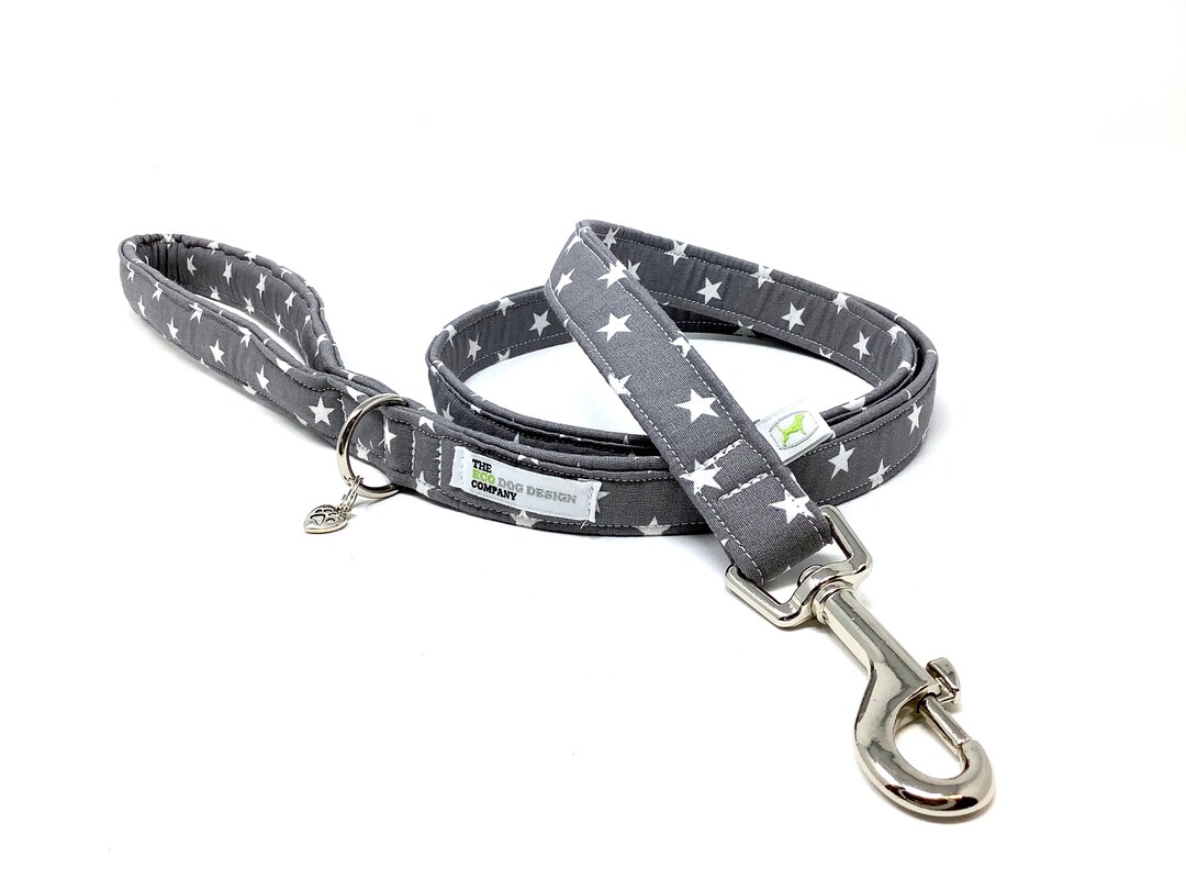 Dog Lead, Grey Star With Padded Handle Dog Lead, Eco Friendly Dog Leash ...