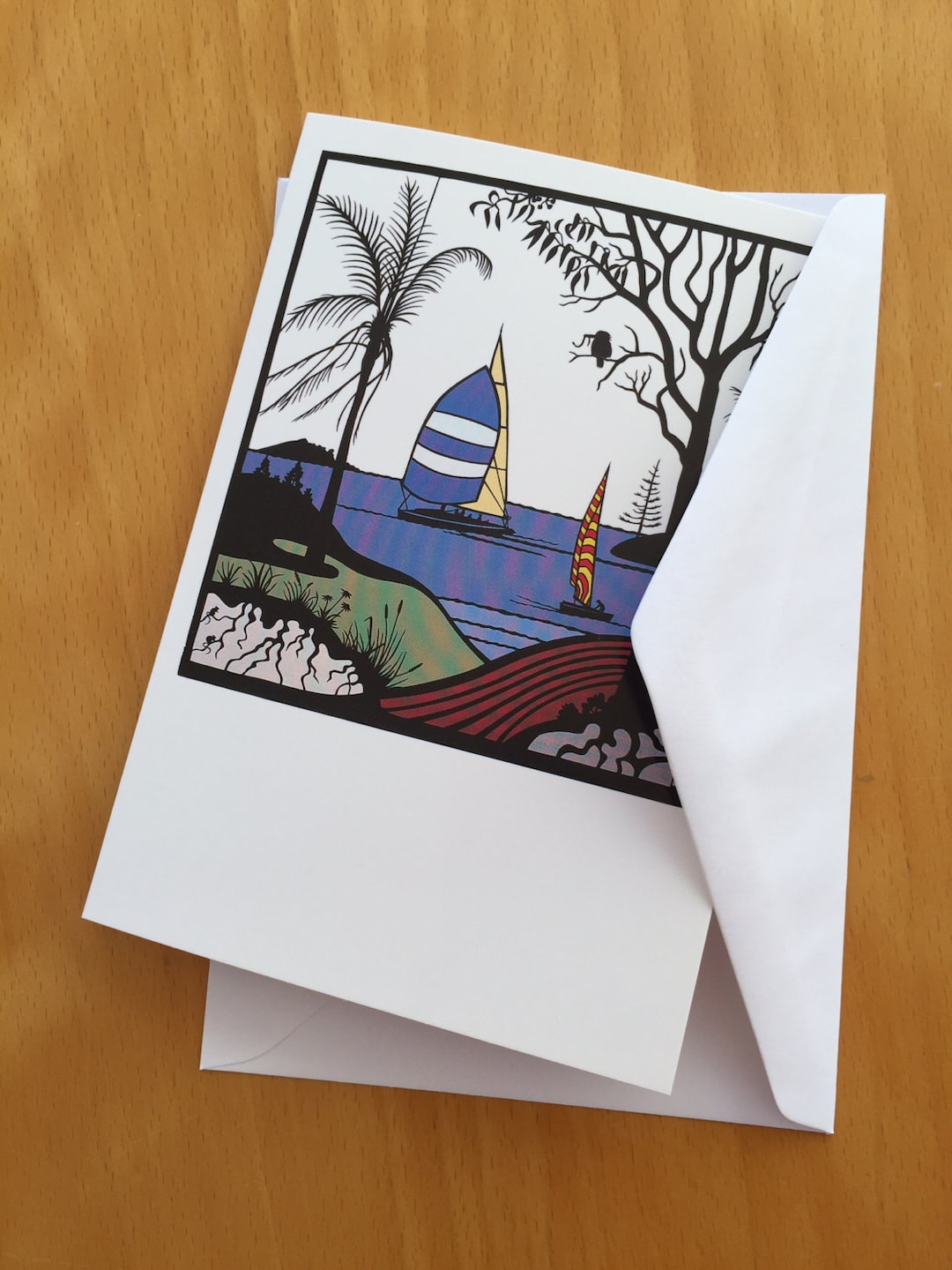 Boxed Set of 8 Papercut Print Cards - Etsy