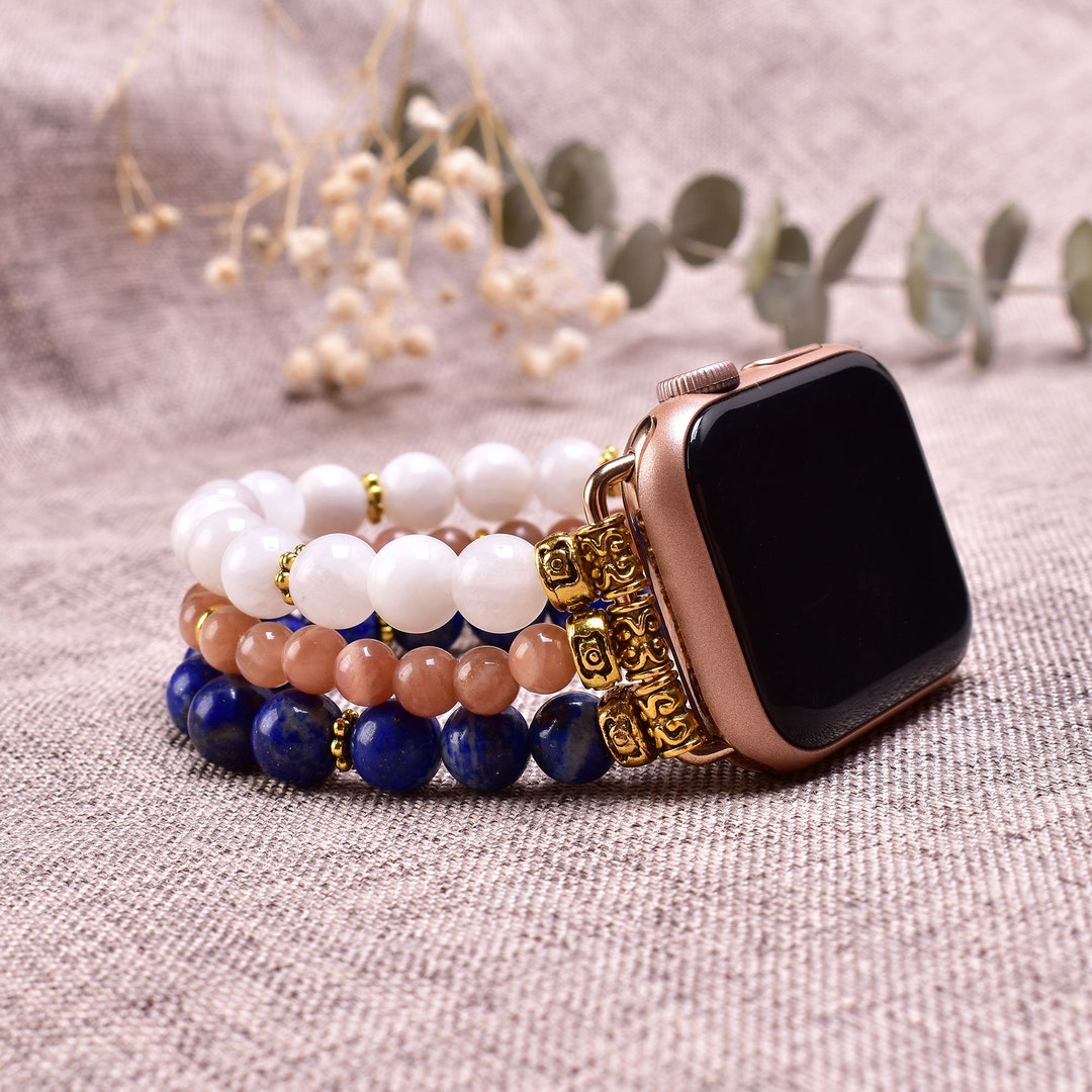 Sun Stone Moon Stone Lapis Apple Watch Band - Etsy
