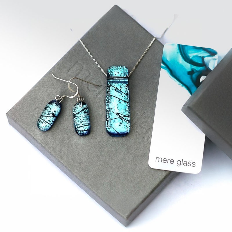 Turquoise Dichroic Set - Etsy