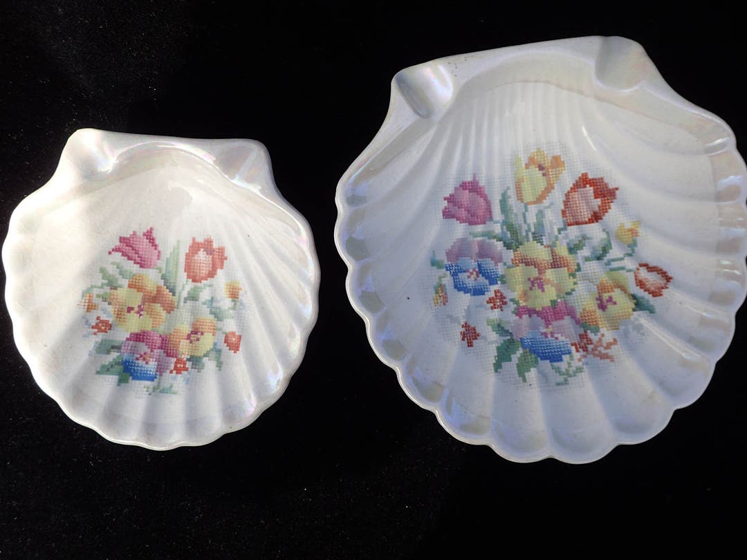 Vintage English Ware Lancaster Sandland Hanley England Floral Clam ...