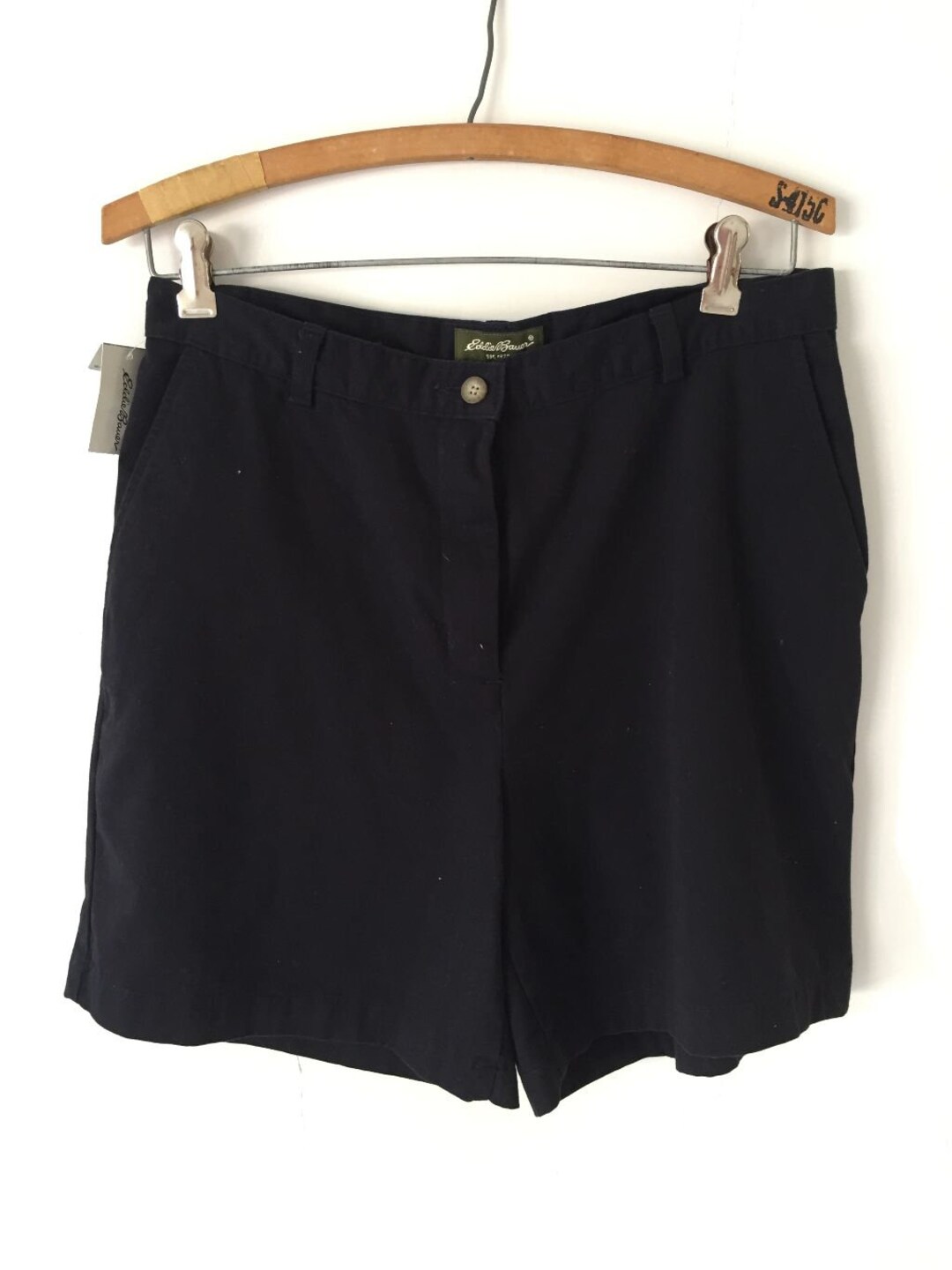 90's 100 % Cotton Eddie Bauer Navy Blue Shorts SZ-10 - Etsy