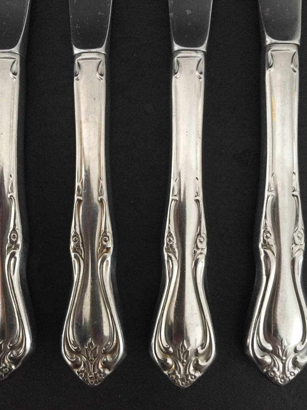Vintage Stainless Steel Floral Pattern Flatware Set of 5 | Etsy