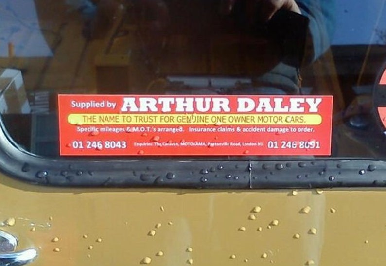 Arthur Daley Motorama Replica Bumper Sticker - Etsy UK