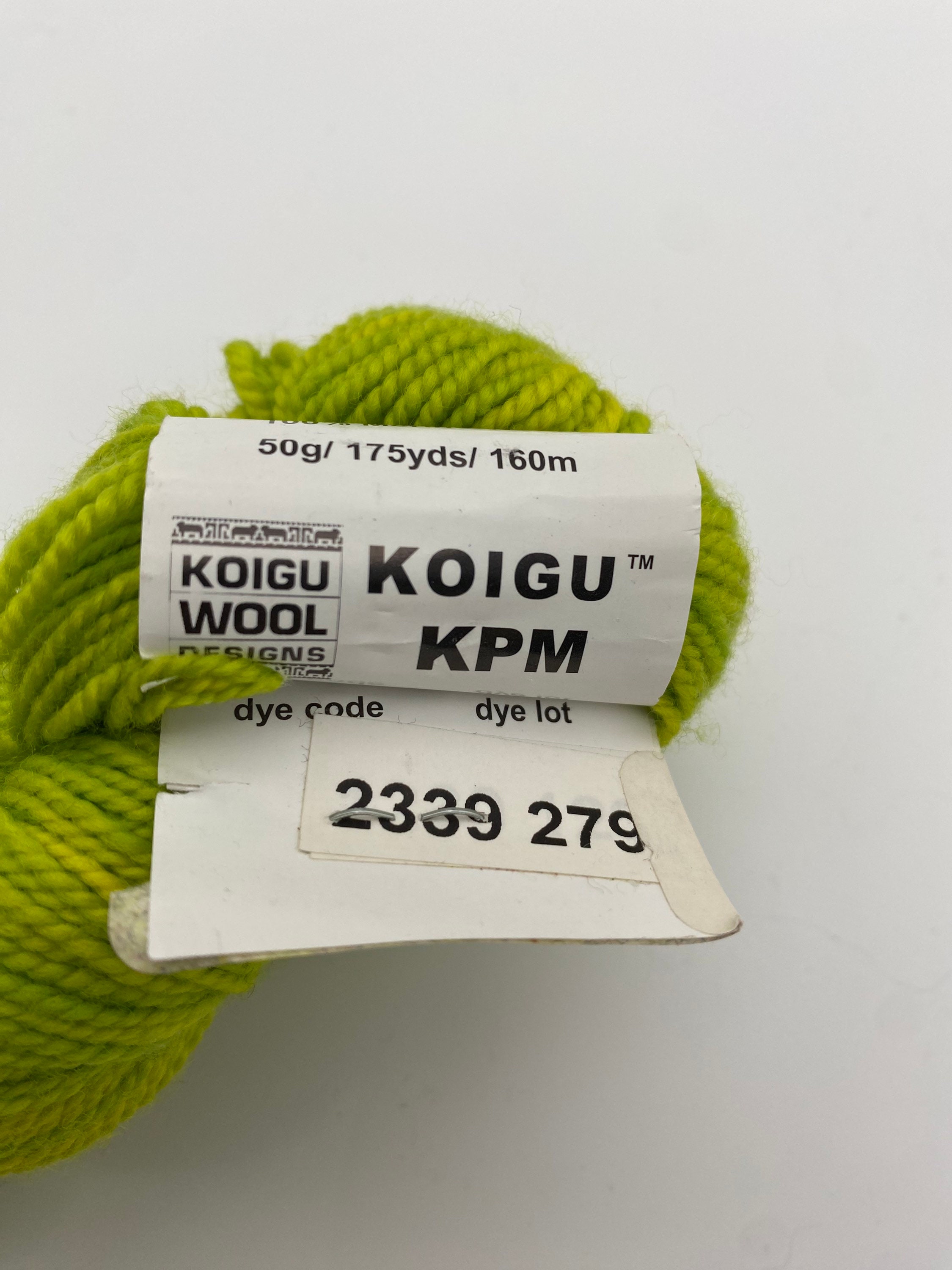 Koigu Wool Lime Neon Green Yarn KMP Fingering Weight Painter's Palette ...