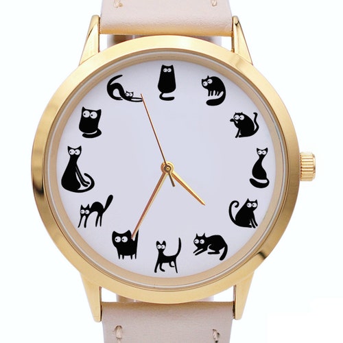 Wiccan Cat Pocket Watch With Pentagram and Crystals | Etsy