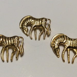 Vintage Gold Tone Zebra Safari Figural Pin - Etsy
