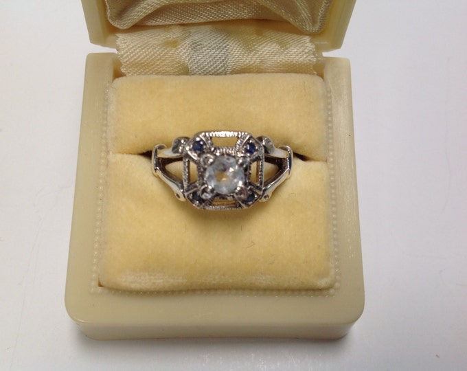 Vintage Sterling JQA 925 LIND Art Deco Cocktail Ring - Etsy