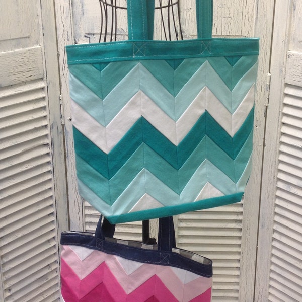 Chevron Tote Bag - Etsy
