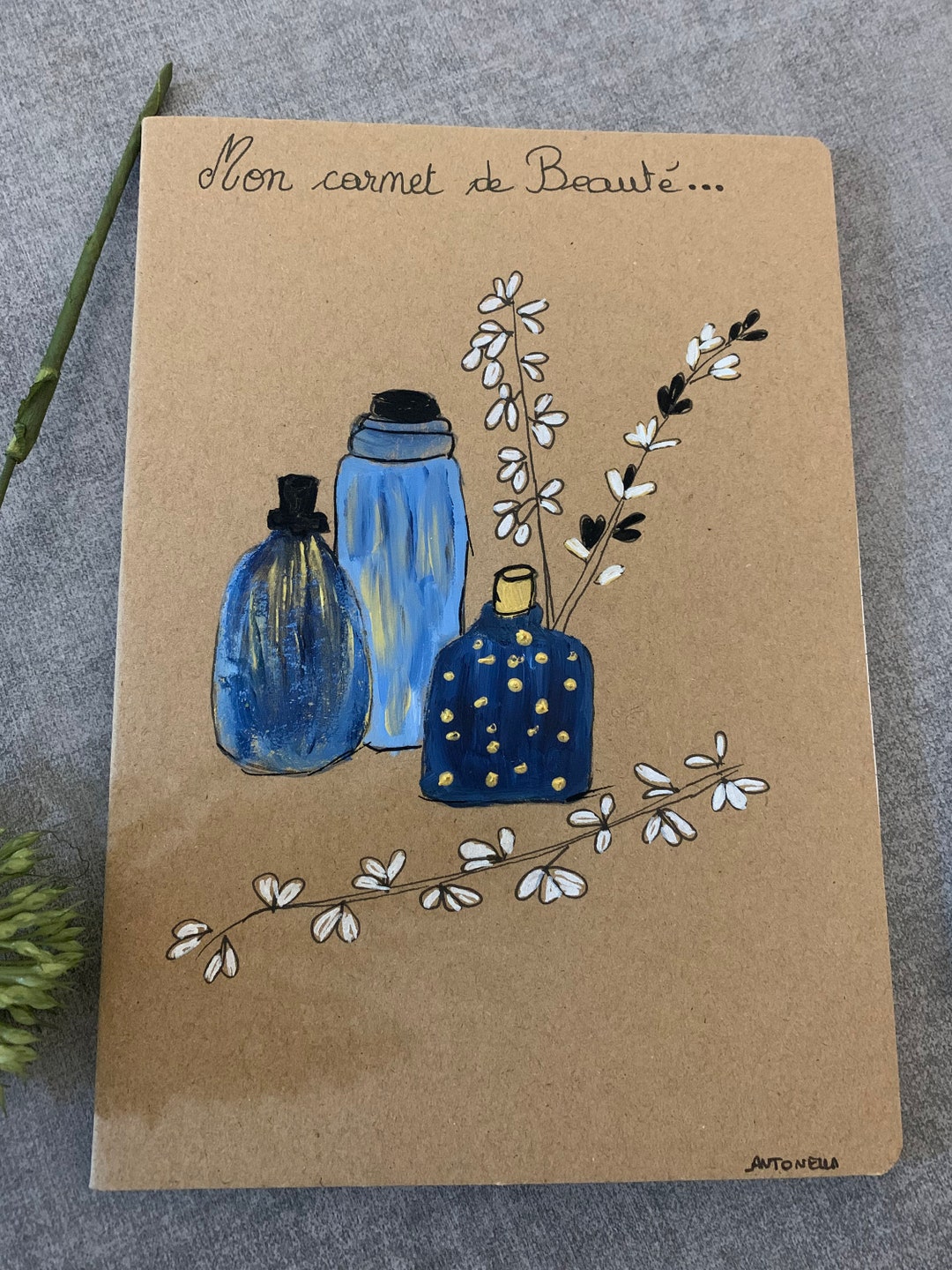 Illustrated Kraft Beauty Notebook/hand-painted Notebook/my Beauty ...