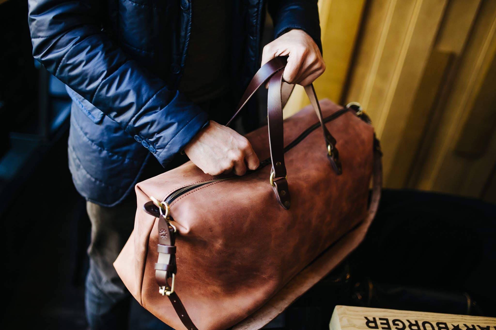 Leather Duffle Bag by Kruk Garage Travel Bag Weekender Bag | Etsy