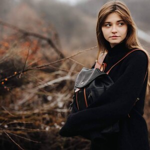 Women's Backpack Ladies Daily Pack Small Leather Backpack - Etsy