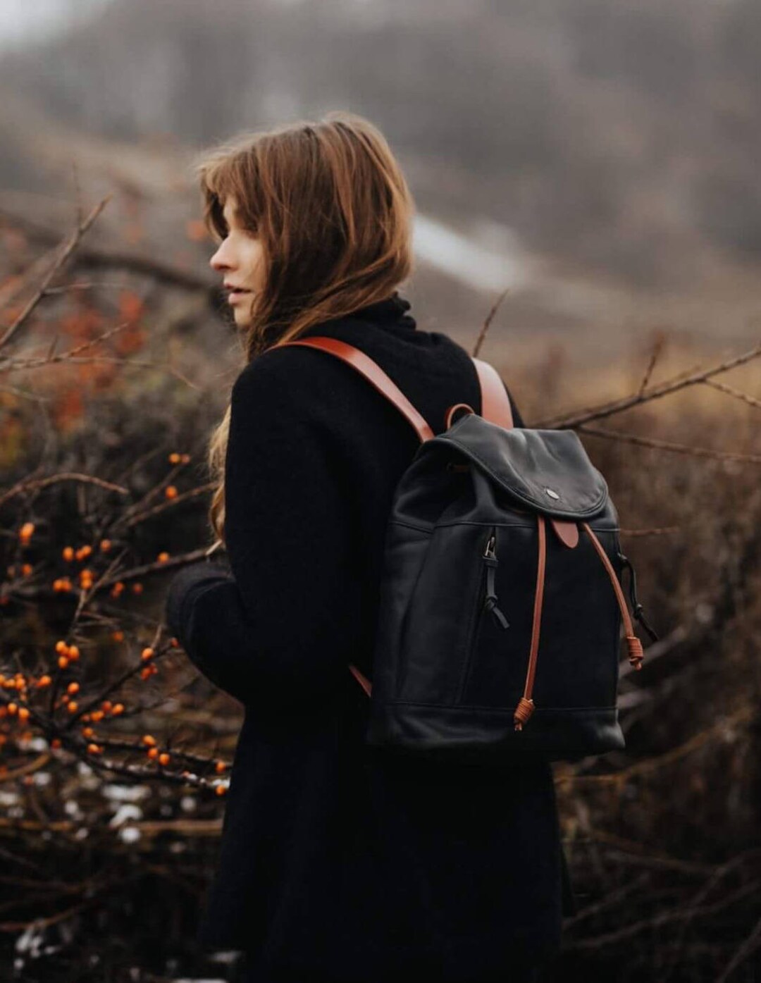 Women's Backpack Ladies Daily Pack Small Leather Backpack - Etsy