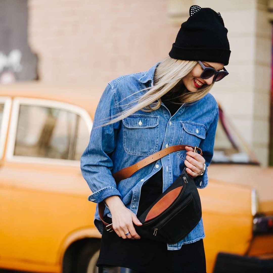 Leather Fanny Pack Camera Bag Hip Bag for Women Leather Waist Bag Small ...
