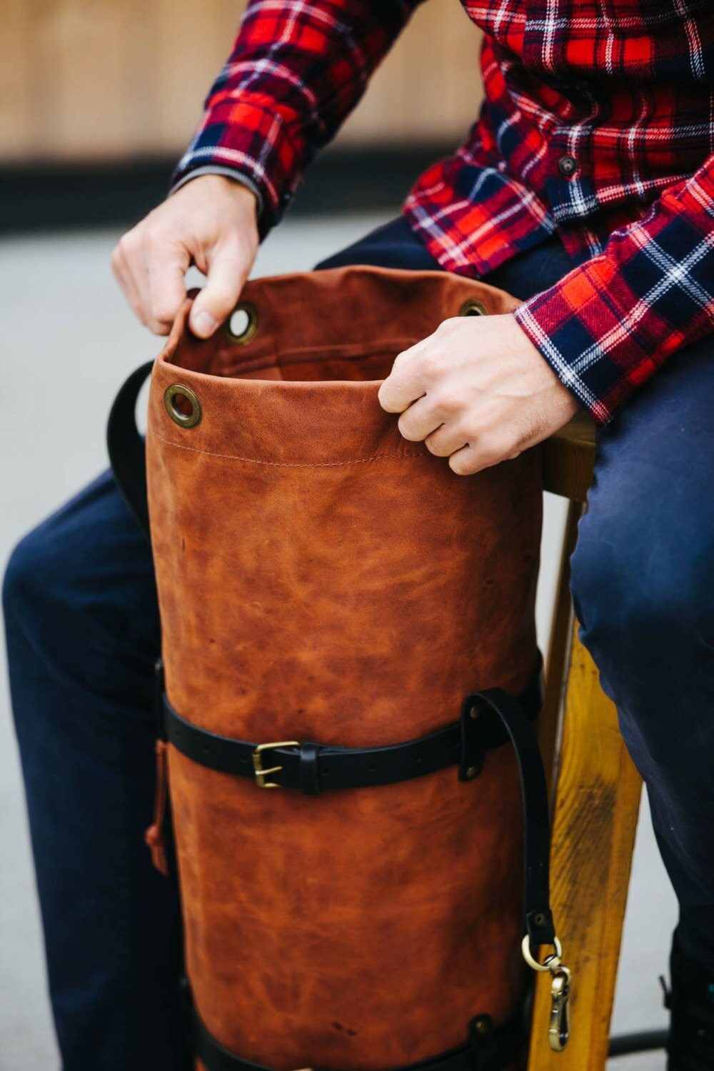 Top Load Duffle Bag Duffle-pack Travel Bag Leather Men's - Etsy
