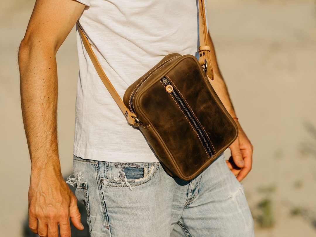 Crossbody Bag for Men Leather Mens Bag Small Bag Leather - Etsy