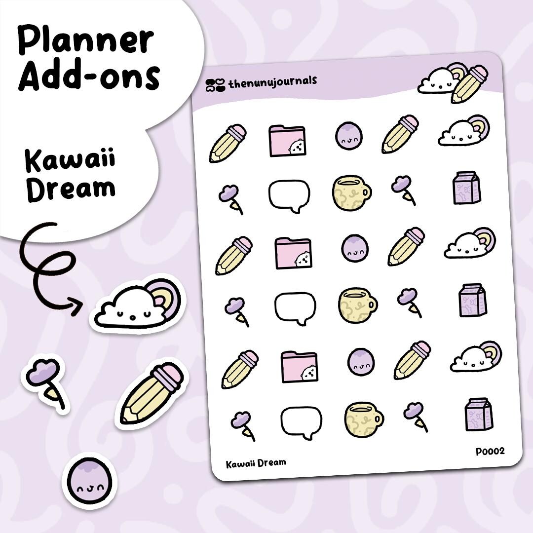 Planner Add-ons | Kawaii Dream - Etsy