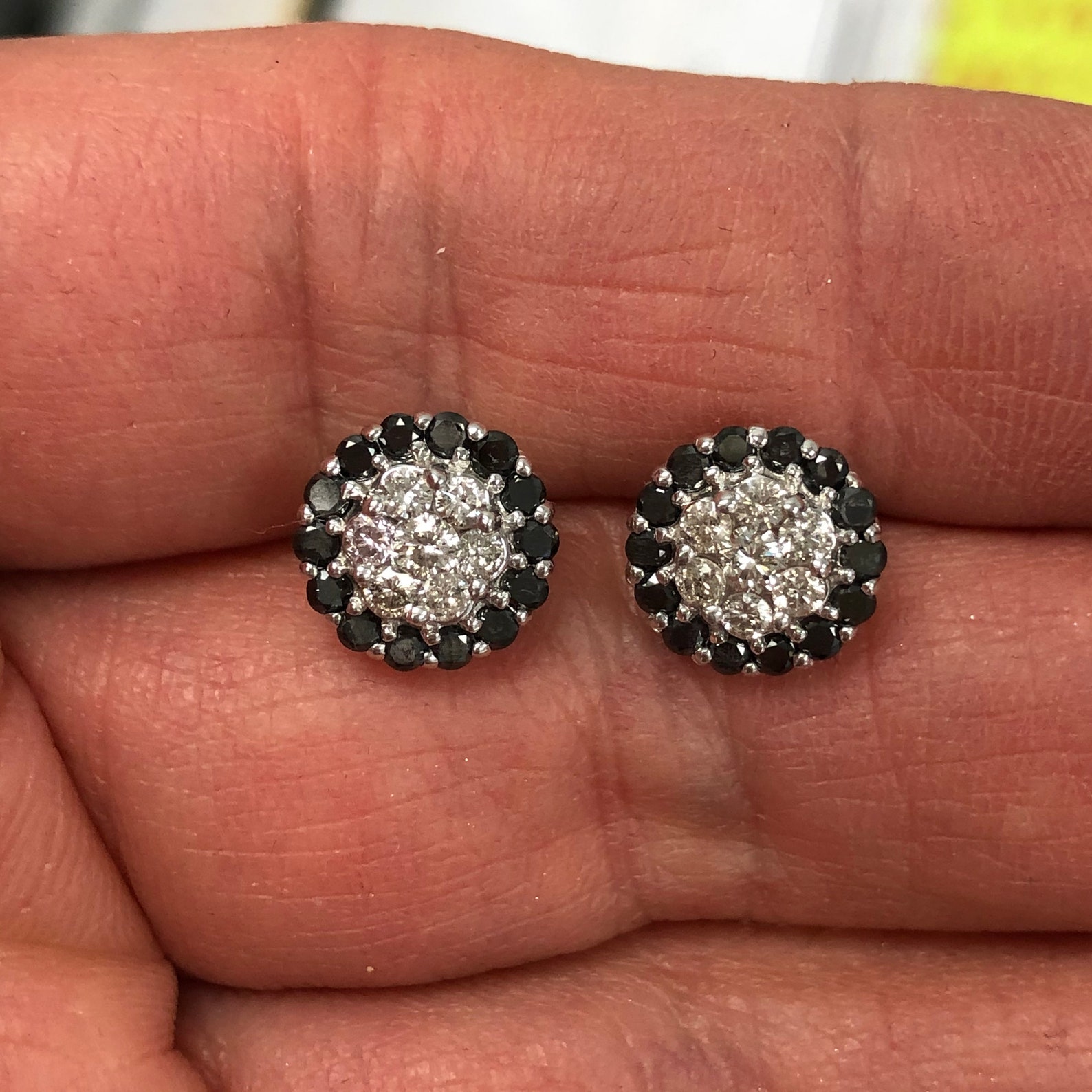 1 Carat Cluster Stud Earrings Women's Stud Earrings | Etsy