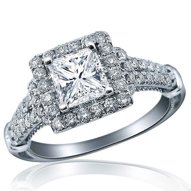 Princess Cut Diamond Engagement Rings - Etsy