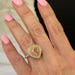 Vivid Pink Heart Lab Grown Diamond Engagement Ring, 14K Gold Double ...