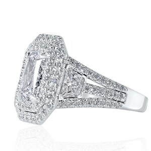 Radiant Cut GIA 2.06 CT D-VVS2 Lab Grown Diamond Engagement Ring, 4.02 ...